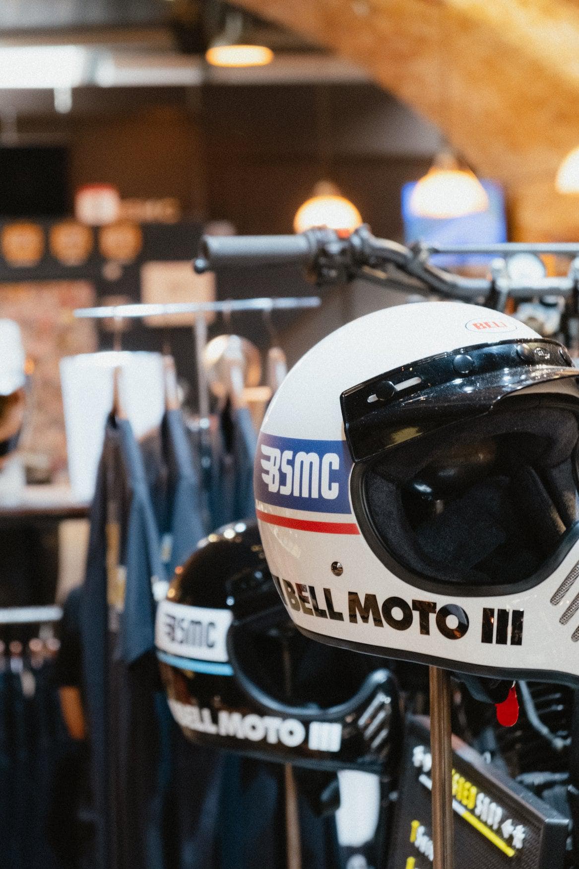 BSMC x Bell Moto 3 Motorcycle MotoX Helmet White | Bike Shed Moto Co ...